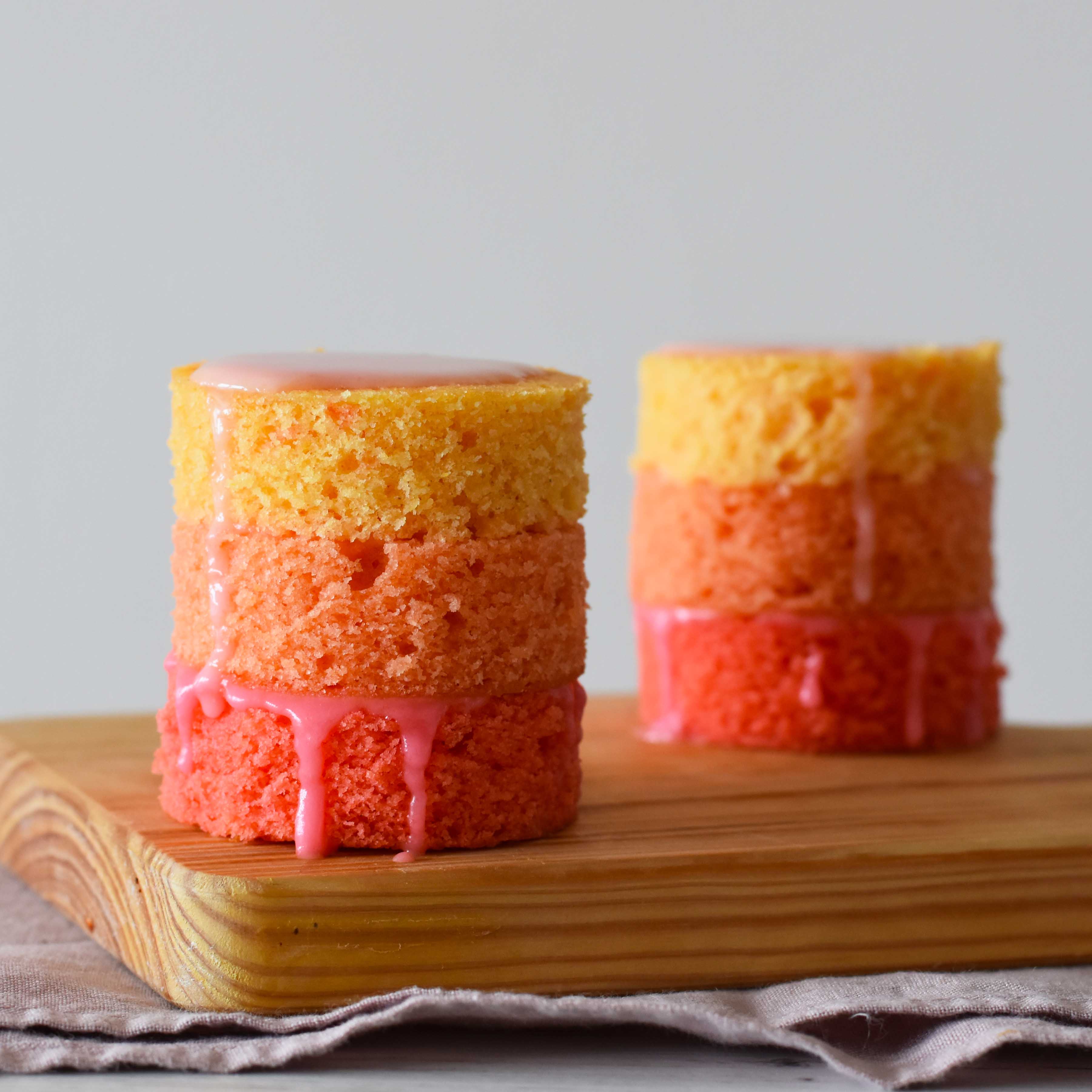 Valentine's Day Ombre Cakes (vegan and gluten free) - Anne Travel Foodie