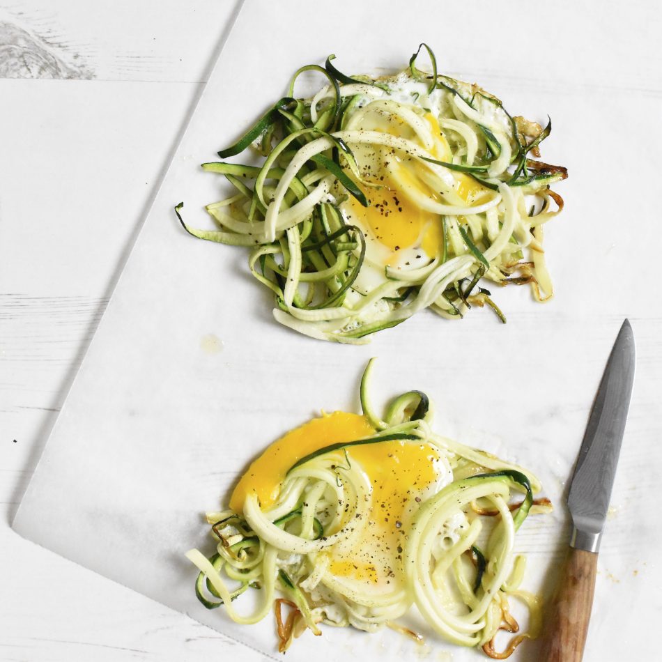 Courgetti Egg Nests - Anne Travel Foodie