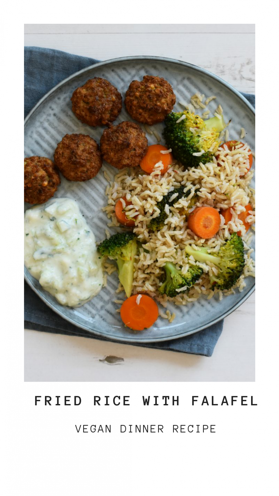 Fried Rice with Falafel: vegan dinner recipe - Anne Travel Foodie