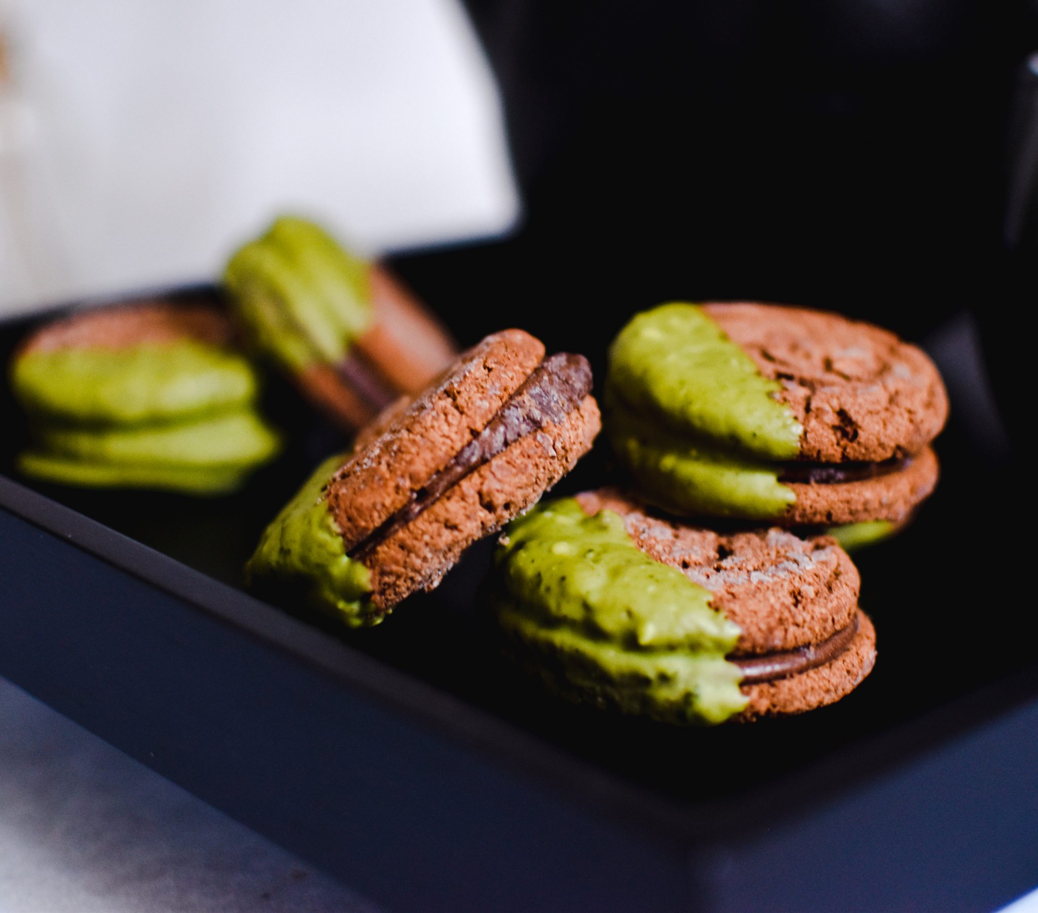 Japanse Matcha Dipped koekjes - Anne Travel Foodie
