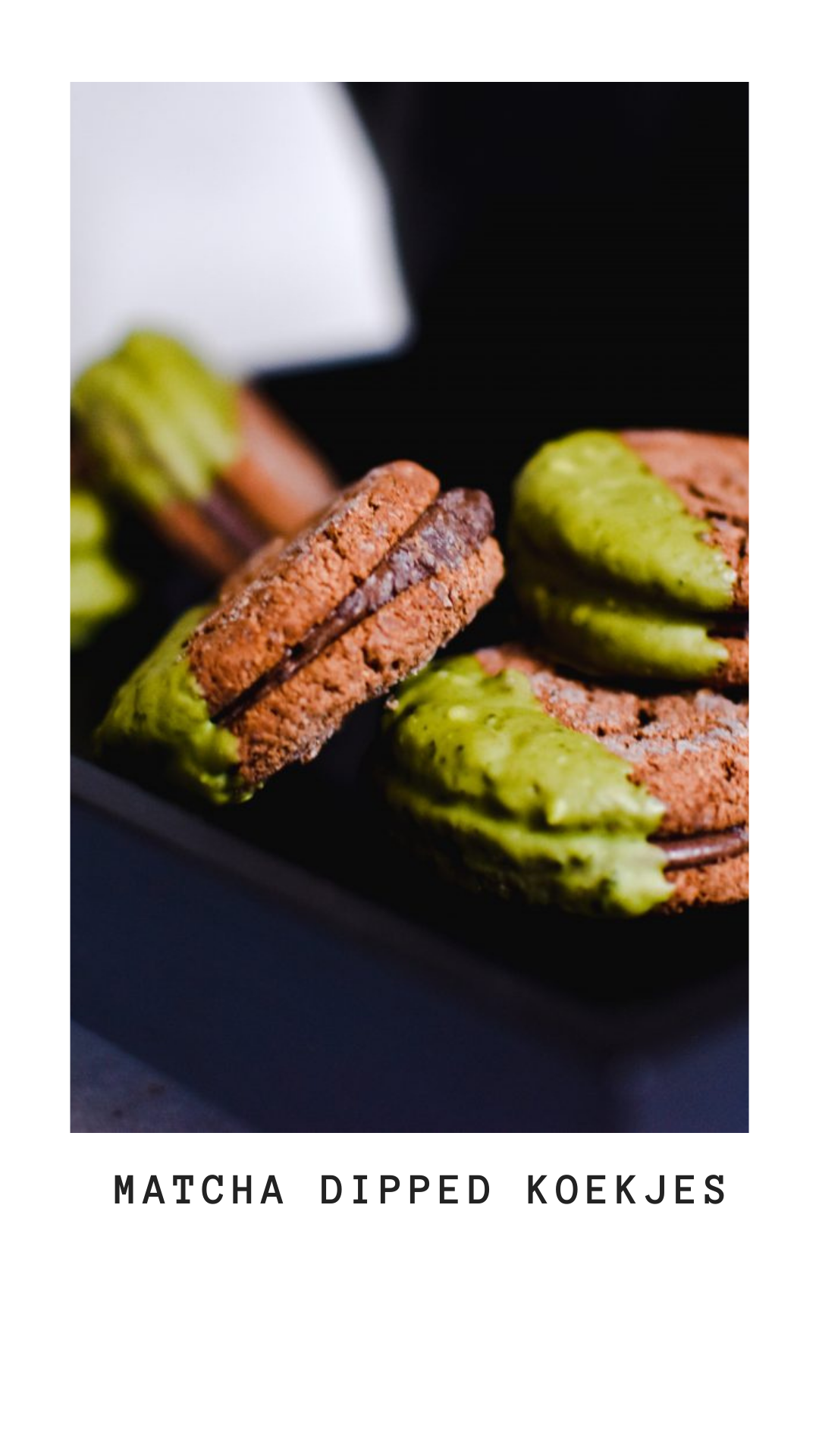 Japanse Matcha Dipped koekjes - Anne Travel Foodie