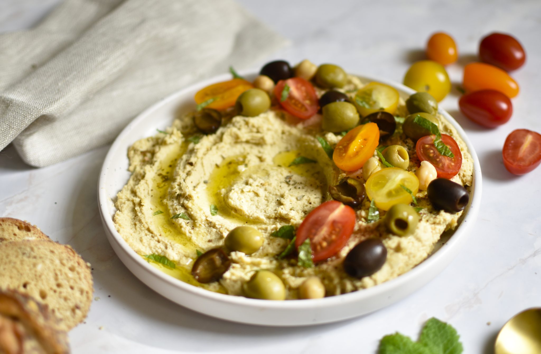 Homemade Loaded Hummus - Anne Travel Foodie