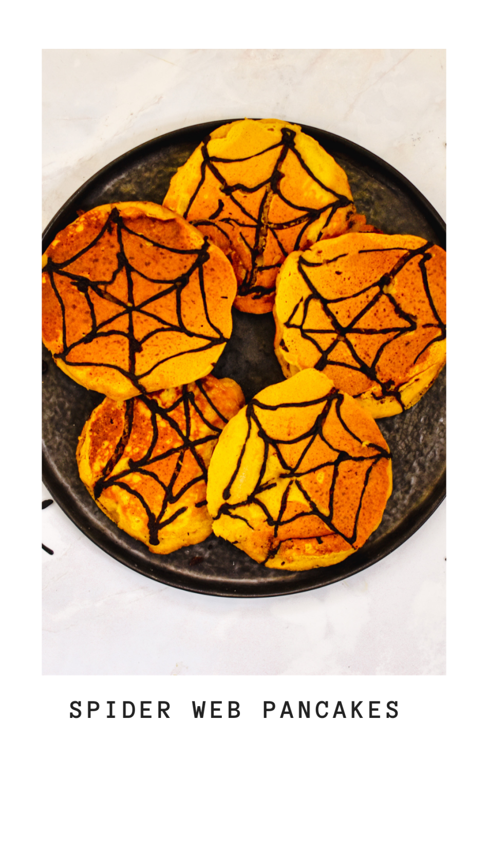 Halloween Spider web Pancakes - Anne Travel Foodie