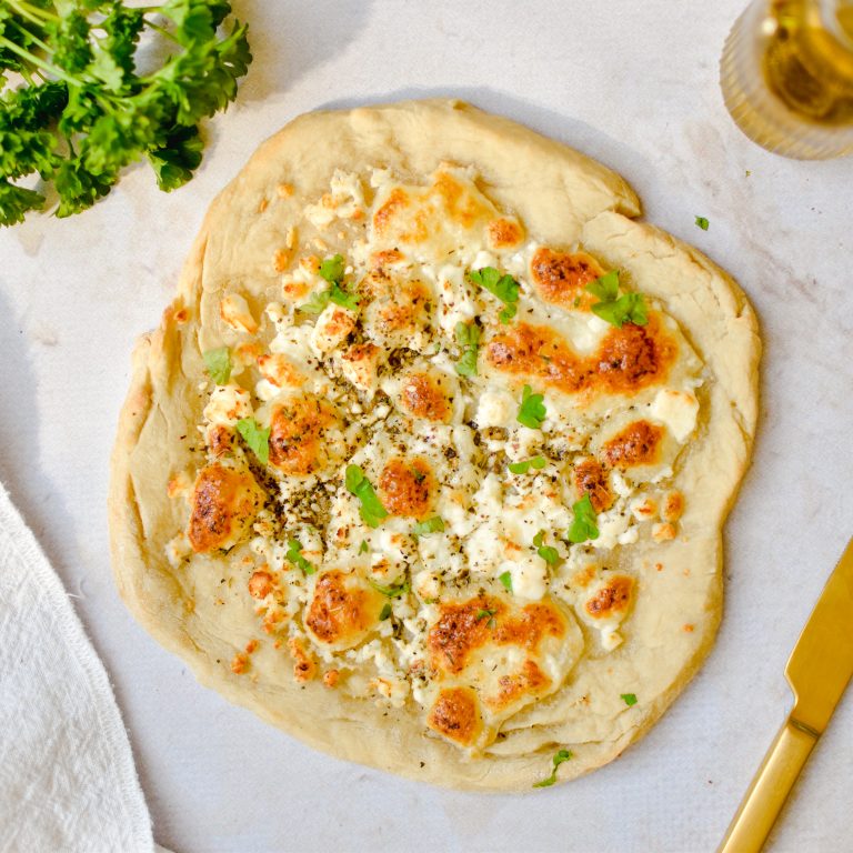 Manakish, Middle Eastern Flatbread with cheese - Anne Travel Foodie