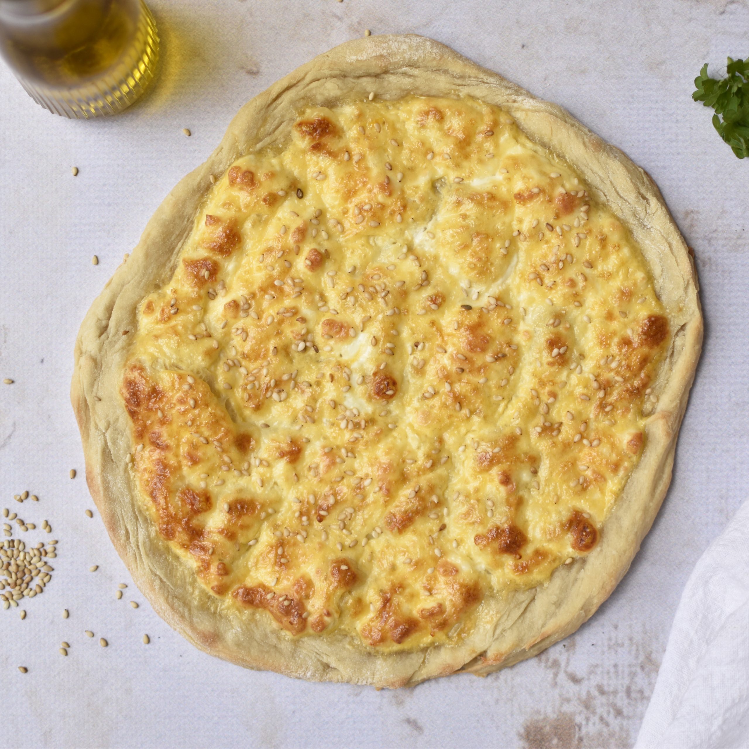 Cheese and Egg Manakish - Anne Travel Foodie