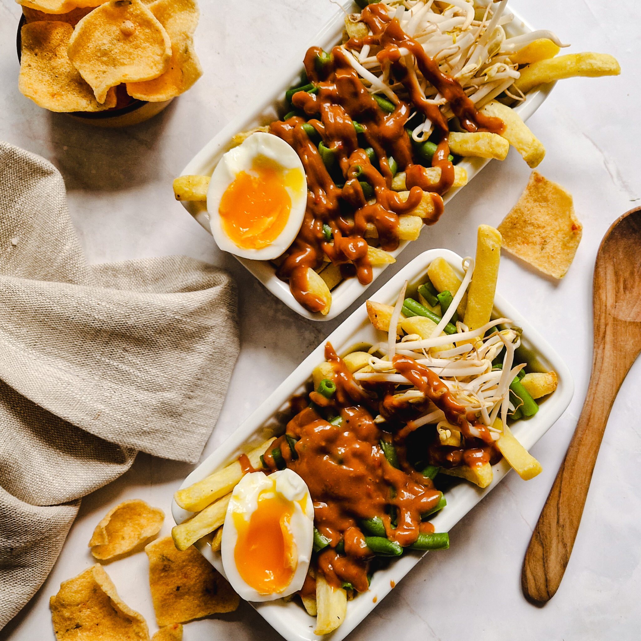 Gado Gado Loaded Fries - Anne Travel Foodie