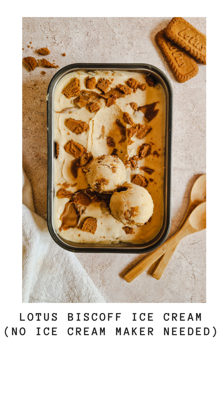Easy Lotus Biscoff Ice Cream (no ice cream maker needed) - Anne Travel Foodie