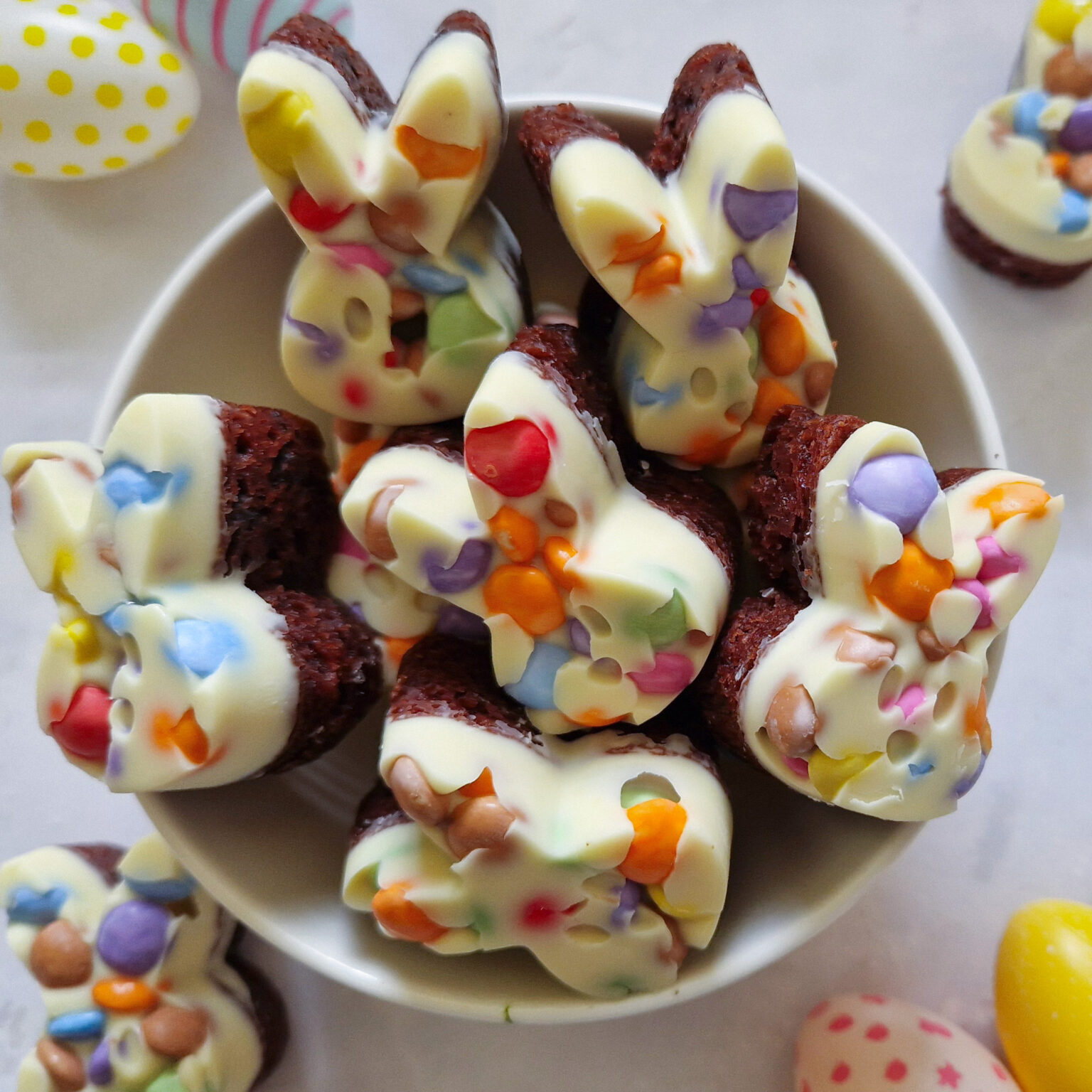 Double Chocolate Smarties Easter Cookies - Anne Travel Foodie