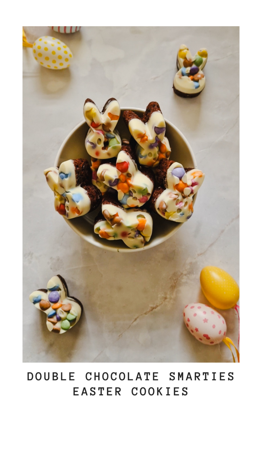 Double Chocolate Smarties Easter Cookies - Anne Travel Foodie